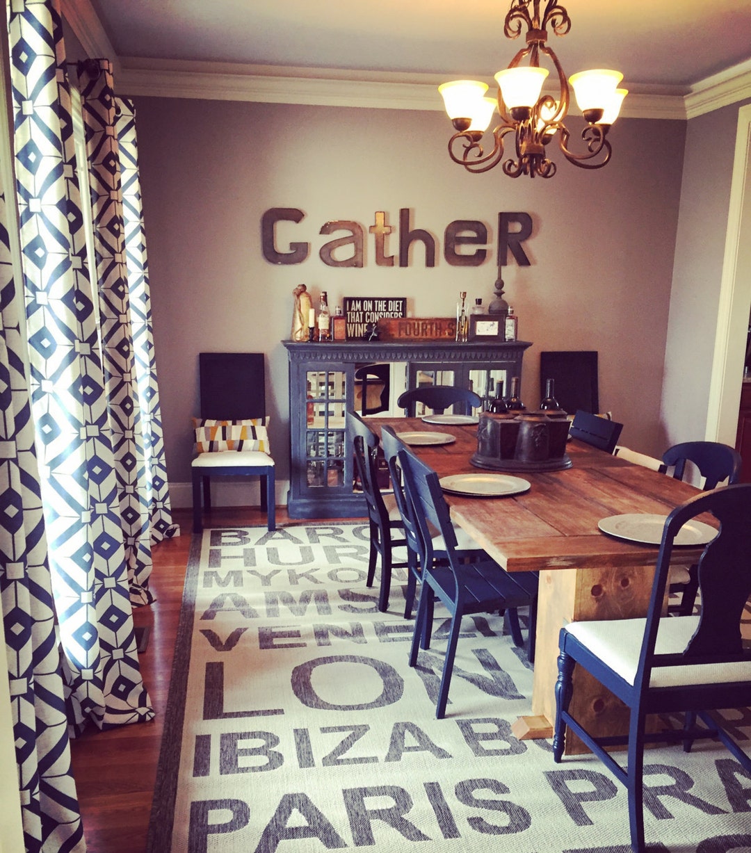 GATHER Sign-custom Metal Gather Wall Sign-industrial Metal Gather ...