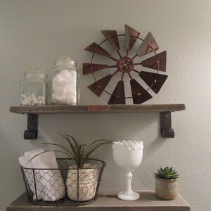 12" Rustic Windmill Wall Decor-rustic Farmhouse Windmill-solid Steel ...