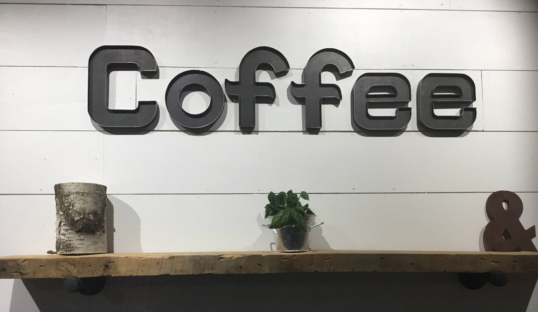 Handmade Metal Coffee Sign Wall Décor Home/office Coffee Bar Sign ...