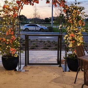 Custom Heavy Metal Wedding Arch 7 1/2' X 5' Wide Walk Through Double ...