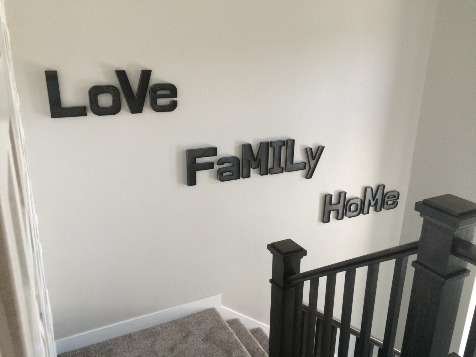 Handmade Metal HOME Sign-metal HOME Letters-industrial Metal Home Sign ...
