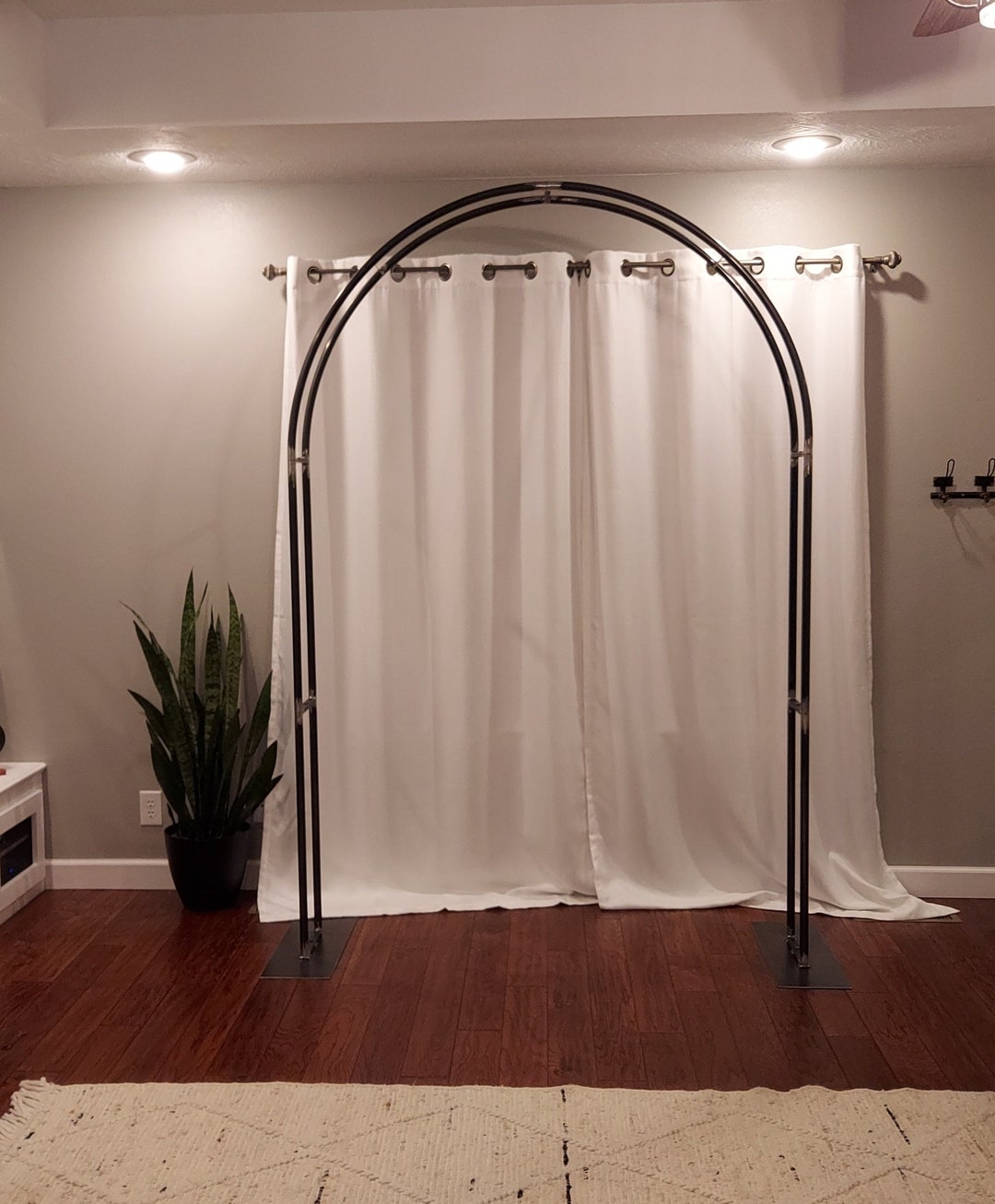 Custom Heavy Metal Wedding Arch 7 1/2' X 5' Wide Walk Through Double ...