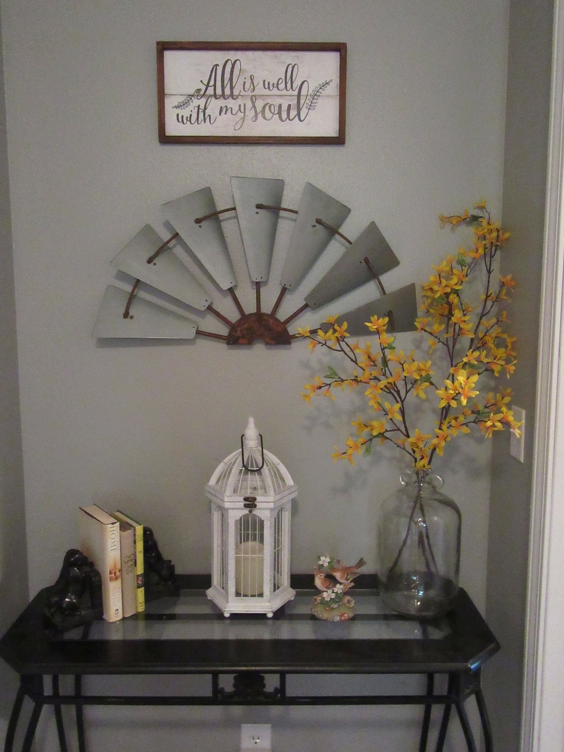 30 Galvanize Half Windmill Wall Decor-custom Metal - Etsy