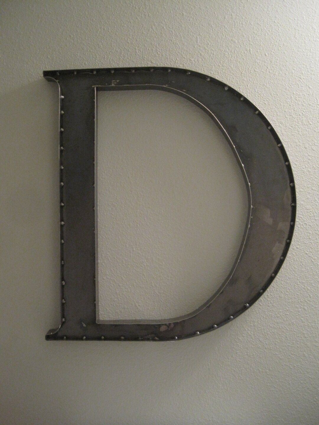 24 Metal Letter D Serif Font Wall Decor-industrial Dimensional Letter D ...
