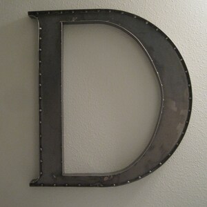 24 Metal Letter D Serif Font Wall Decor-industrial Dimensional Letter D ...