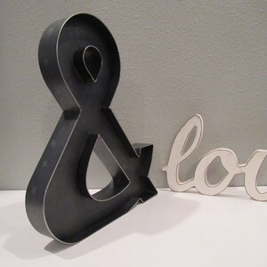 Ampersand Letter-rustic Metal Ampersand-wall or Free Standing ...