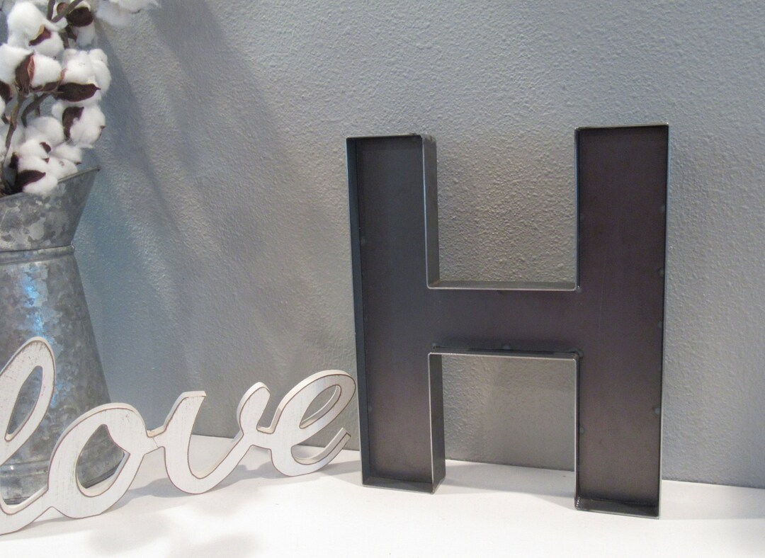 CUSTOM 12" Metal Letter H for Wall or Shelf-letters A to Z Available-12 ...