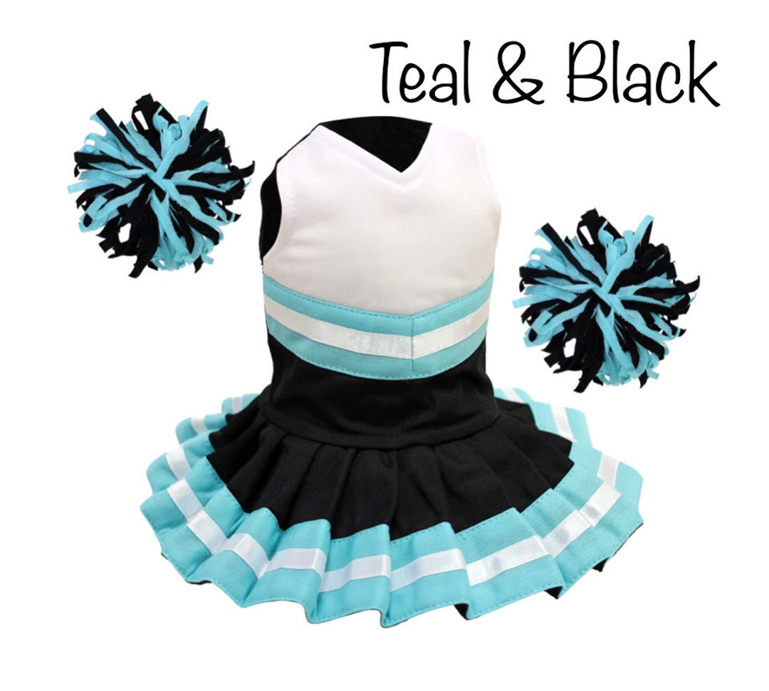 Teal & Black Cheerleader Outfit, 18 Inch Doll Cheer Outfit, Can Be ...