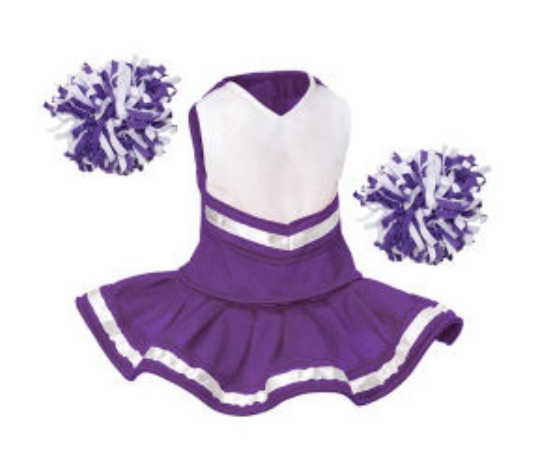 PURPLE Cheerleader Outfit, 18 Inch Doll Cheer Outfit, Can Be ...
