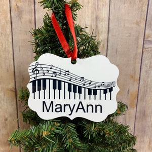 Piano Ornament Gift Personalized Christmas Tree Ornament - Etsy