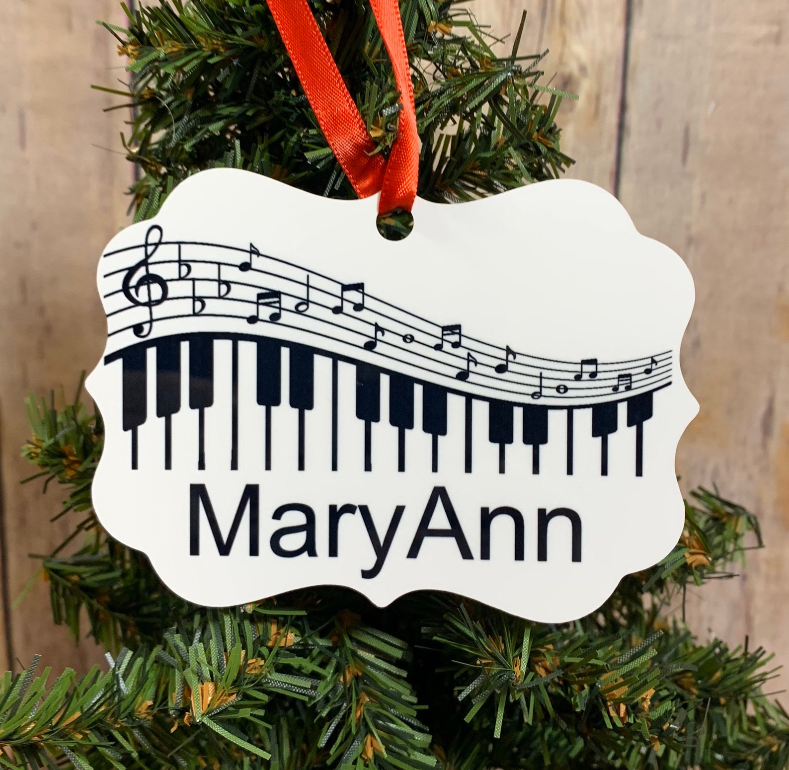 Piano ornament Gift Personalized Christmas tree ornament | Etsy
