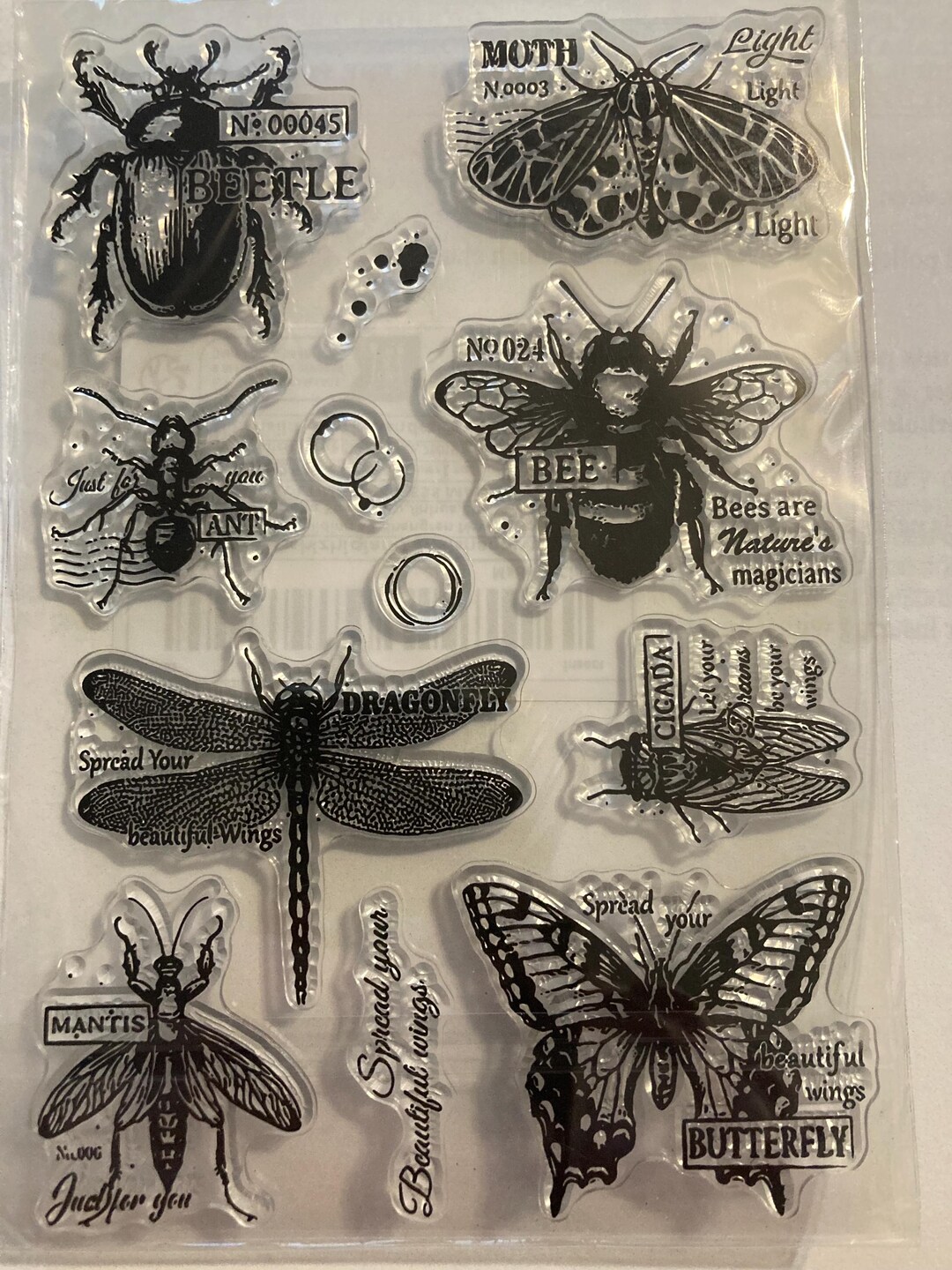 Insect Stamp Set - Etsy