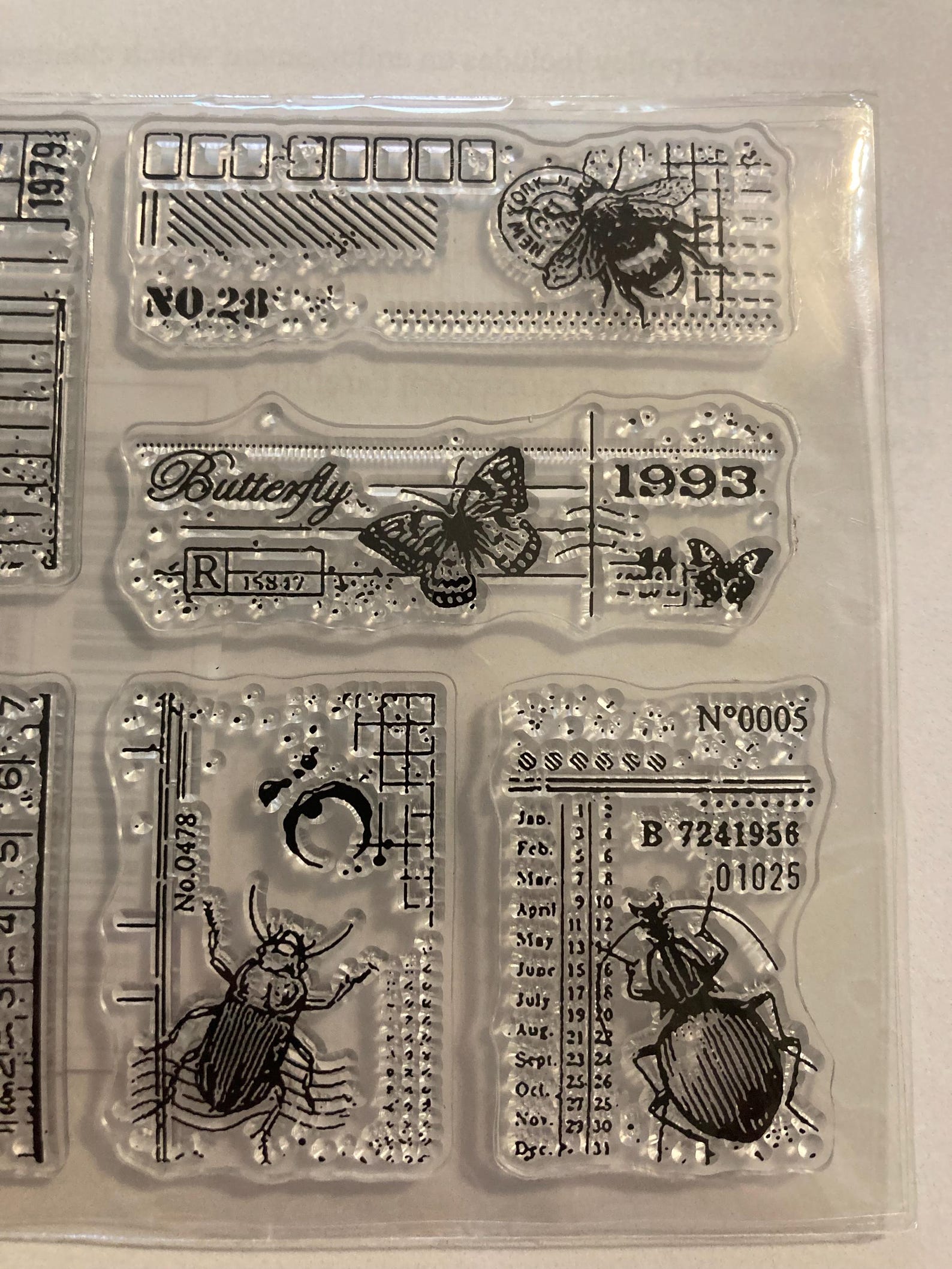 Insect Ticket Stamp Set - Etsy