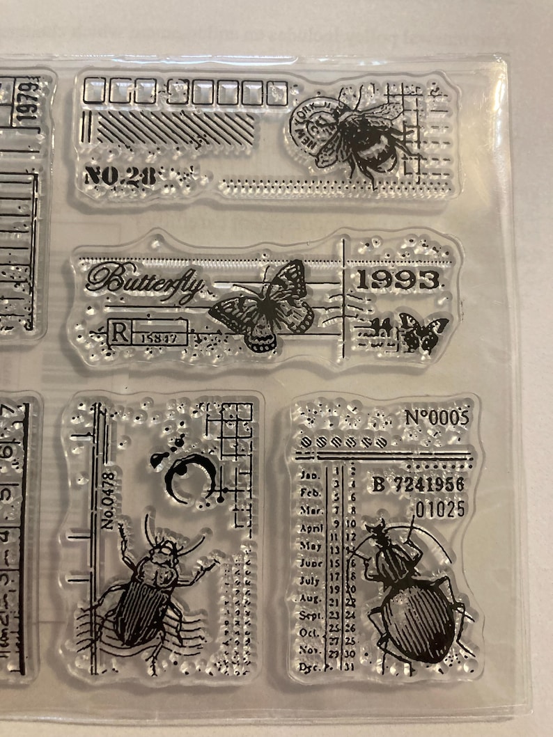 Insect Ticket Stamp Set - Etsy