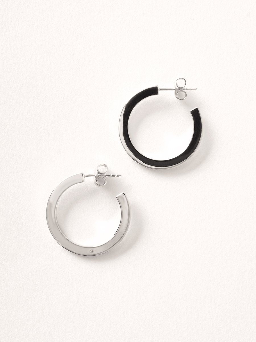 Flat Hoop Earrings - Etsy