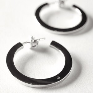 Flat Hoop Earrings - Etsy