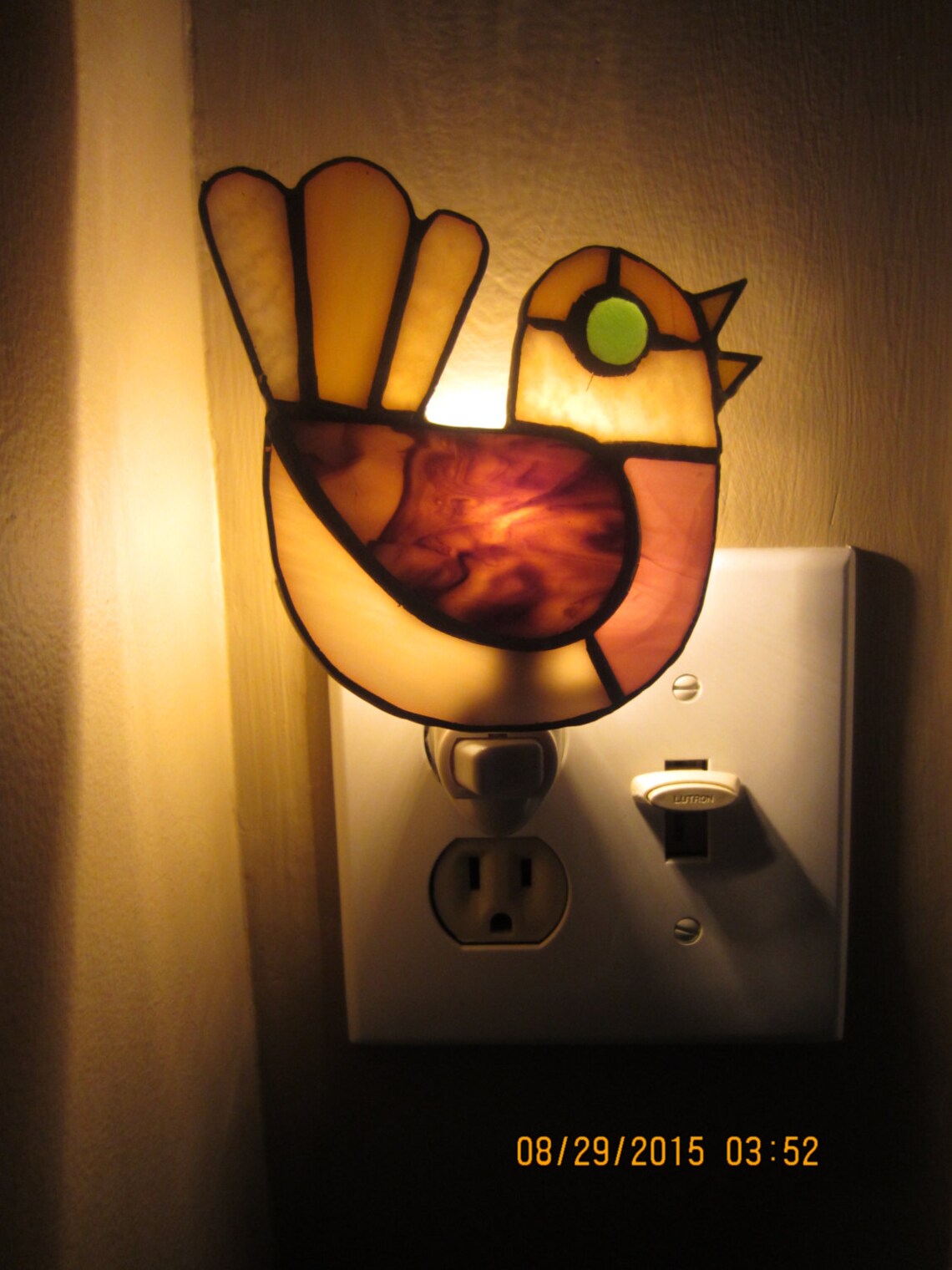 Stained Glass Night Light Chicken | Etsy