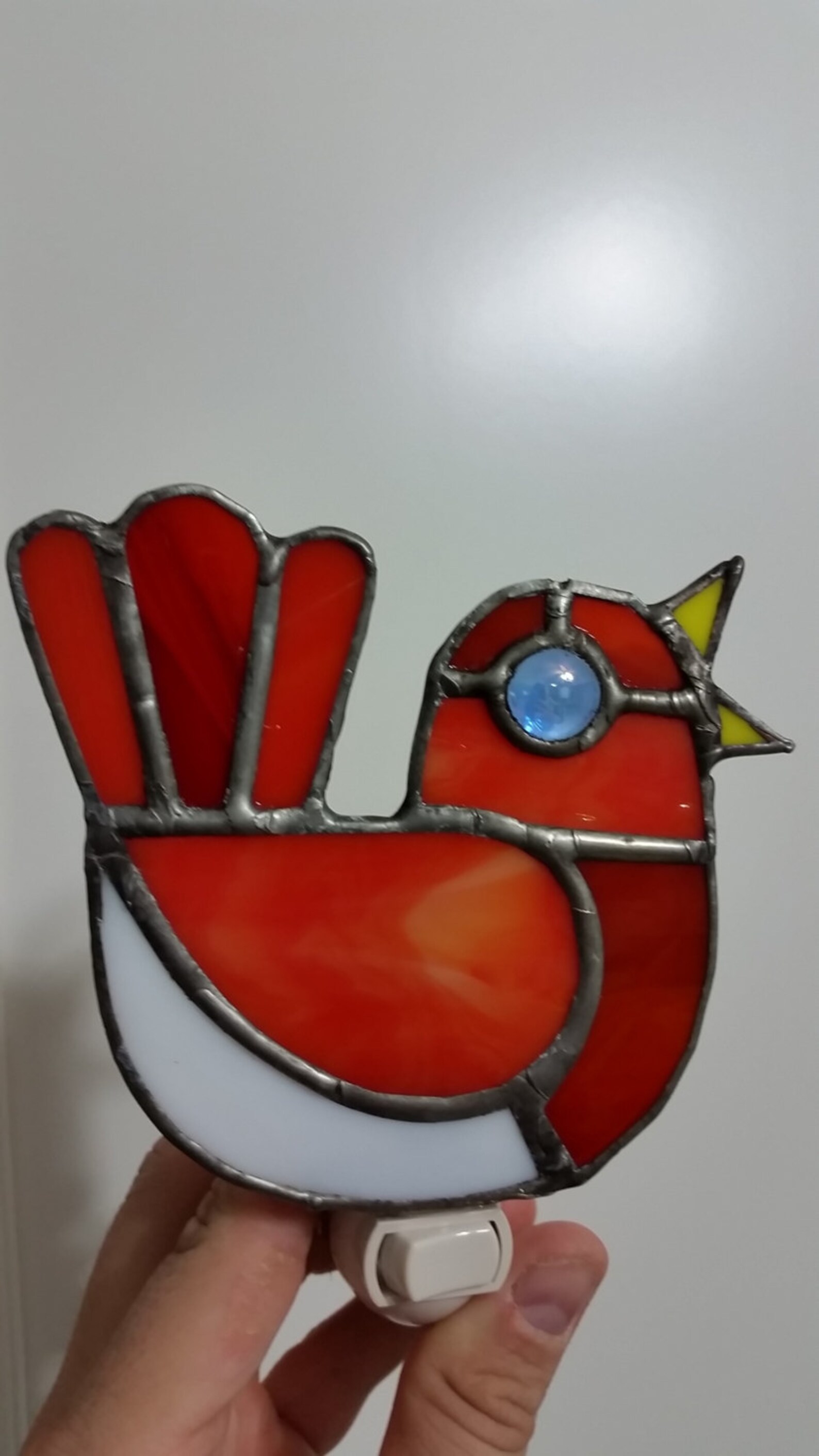 Stained Glass Night Light Chicken - Etsy