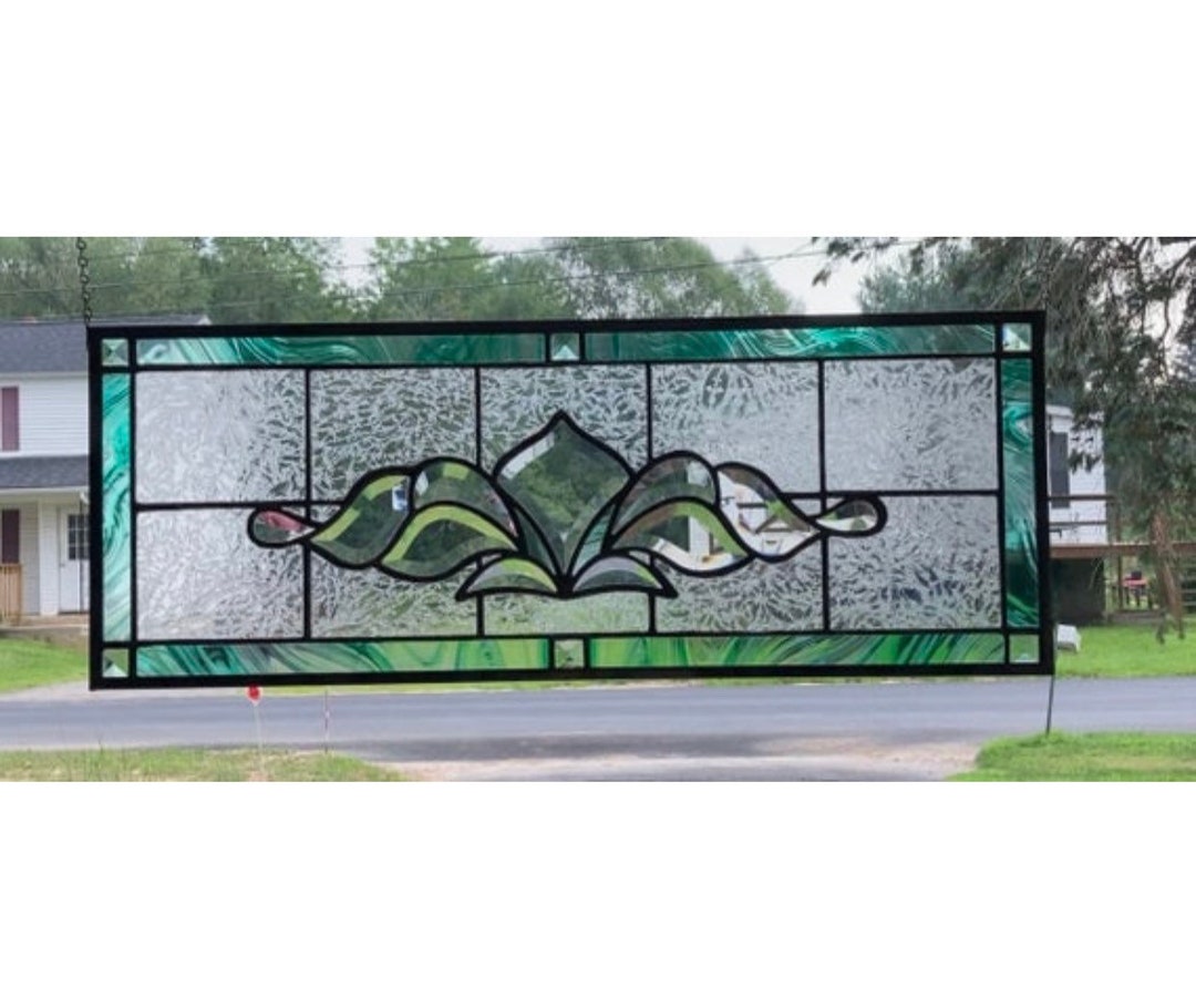 Transom Stained Glass Window Panel - Etsy
