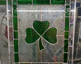 Custom Shamrock Stained Glass Panel | Etsy