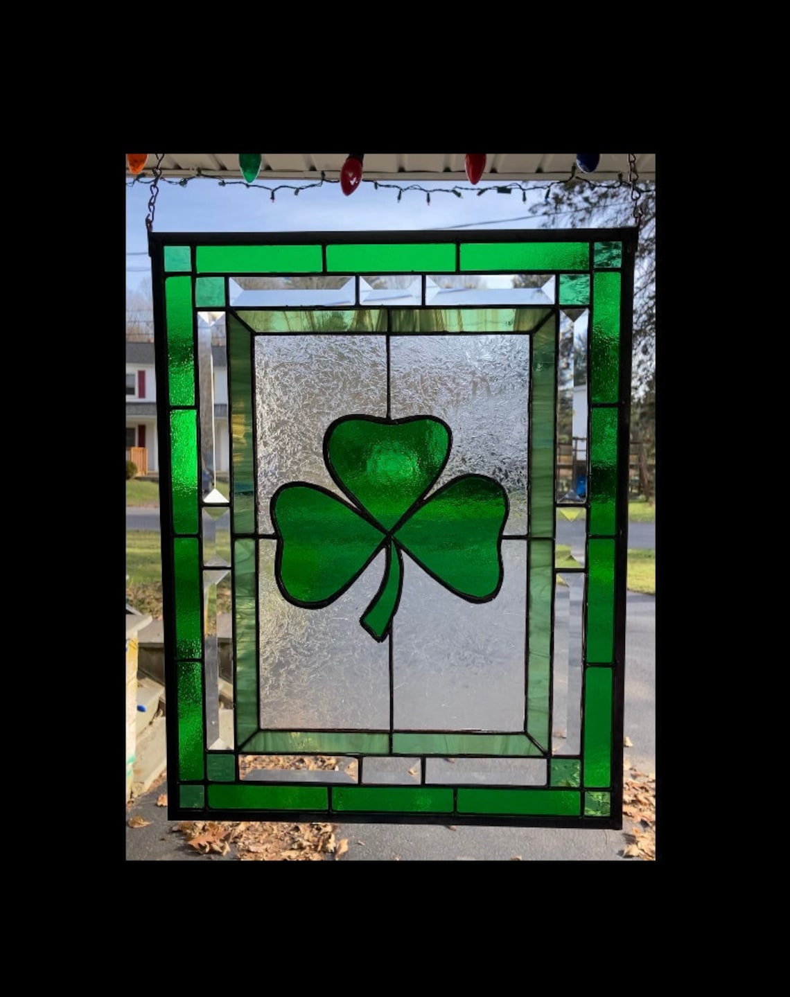 Custom Shamrock Stained Glass Panel - Etsy