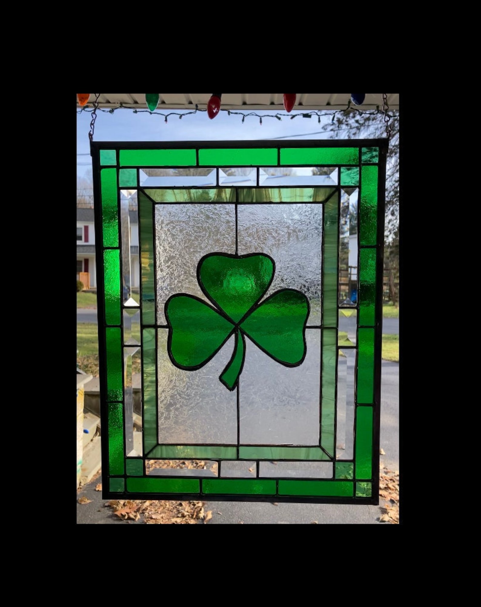 Custom Shamrock Stained Glass Panel - Etsy