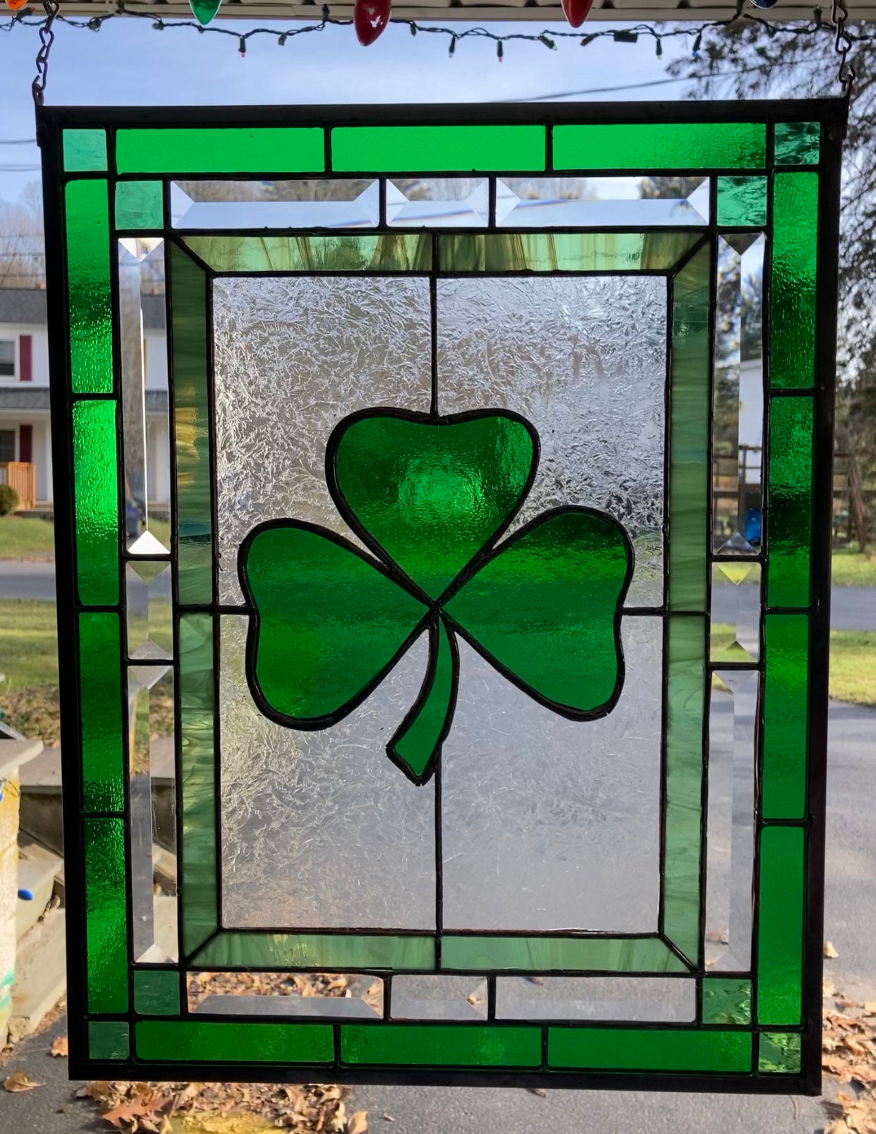 Custom Shamrock Stained Glass Panel - Etsy