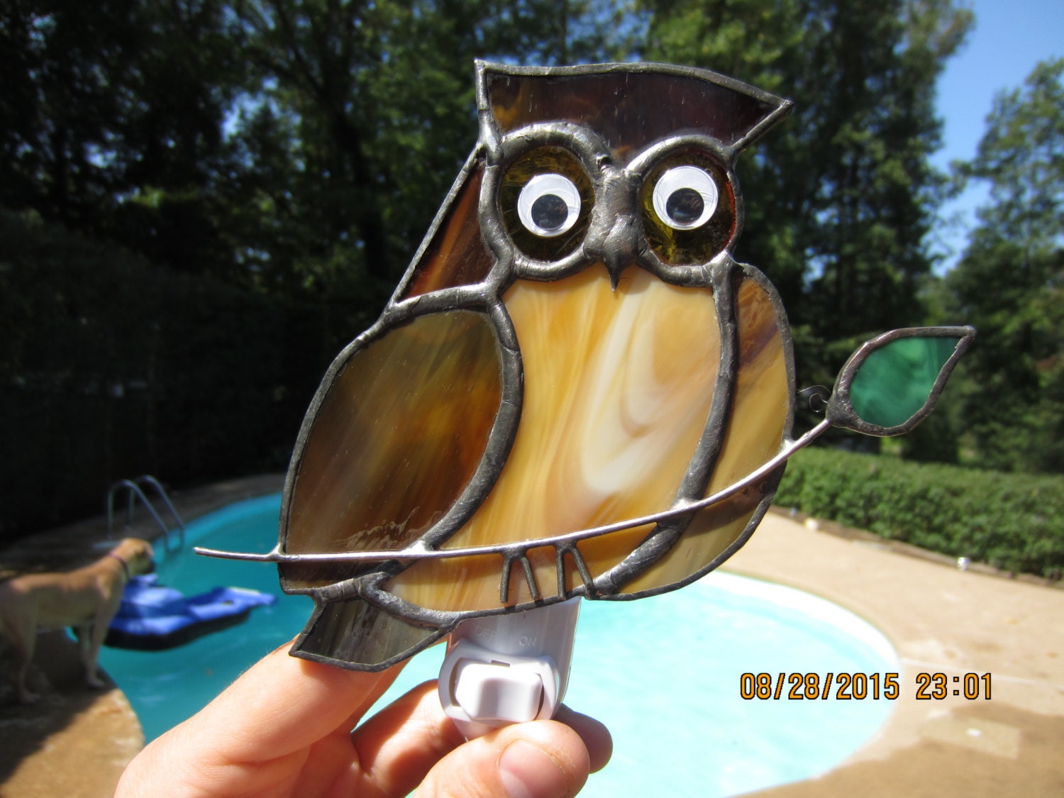 Stained Glass Night Light Owl - Etsy