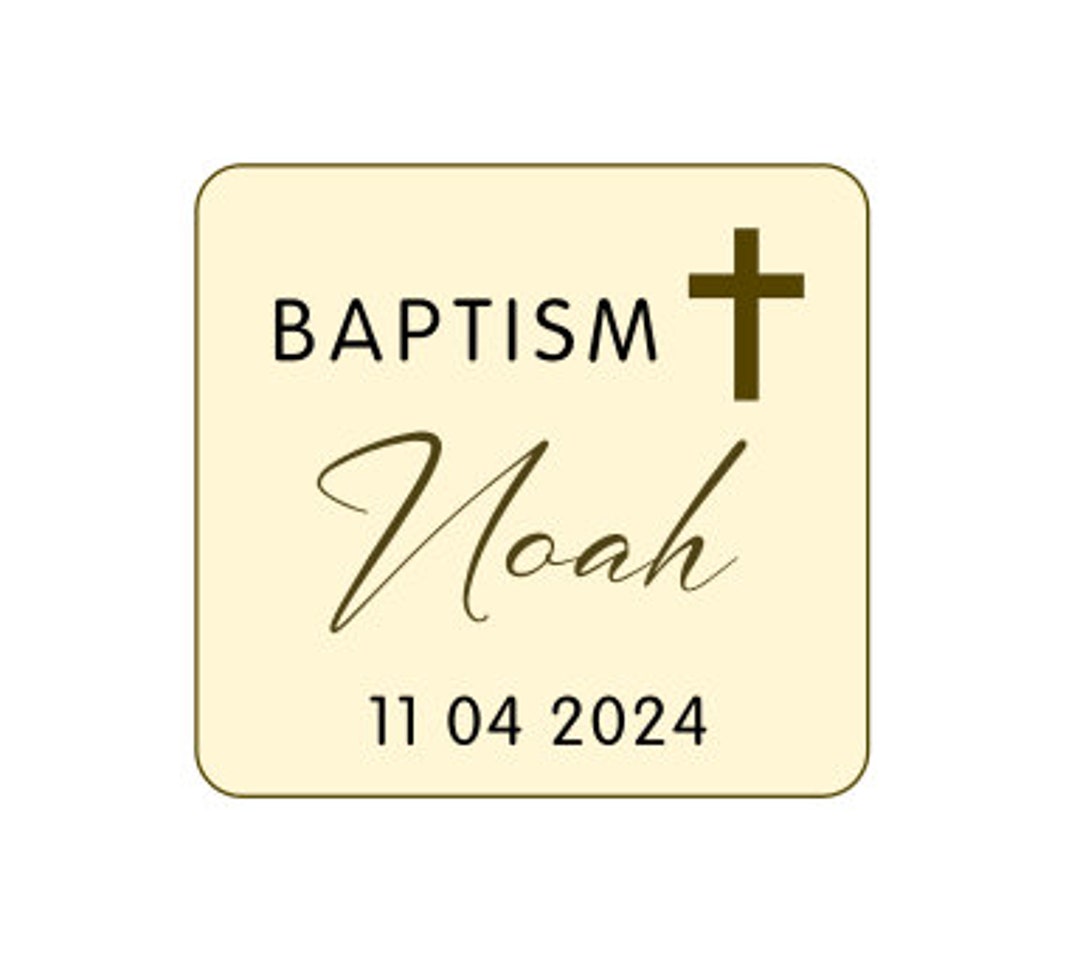 Personalized Baptism Name With Date Cookie Fondant Icing Stamp Stencil ...