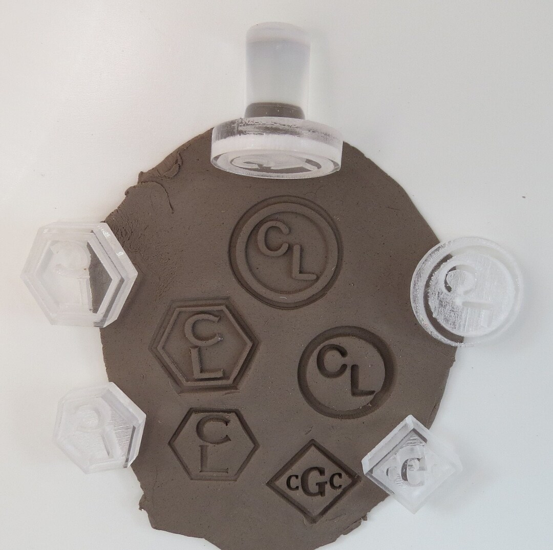 Personalized Initial(s) Pottery Stamp, Soap Stamp, Polymer Clay Stamp ...