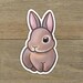 First aid kit vinyl rabbit sticker label glossy red medical