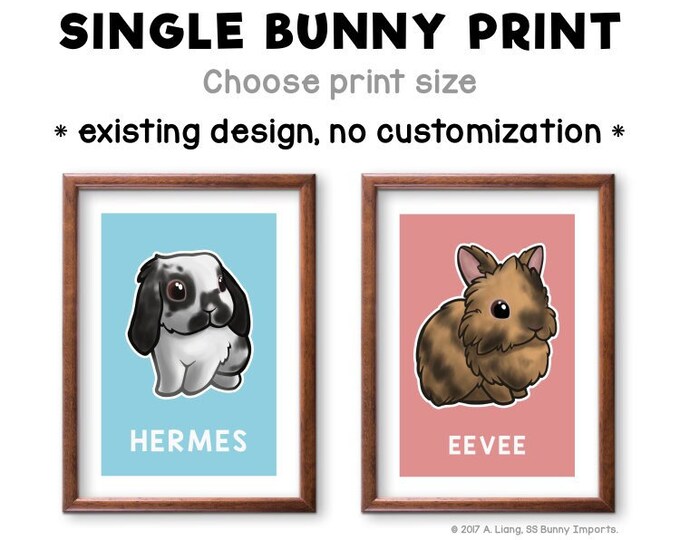 Broken Orange Lop Rabbit Sticker Printed Chibi Bunny Vinyl - Etsy