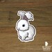 Chocolate Brown Lionhead Rabbit Sticker Cute Bunny Sticker, Waterproof ...