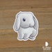Blue-eyed White Lop Bunny Sticker Printed Chibi BEW Rabbit | Etsy