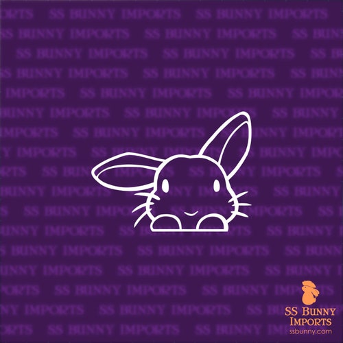 Peeking Cute Vinyl Bunny Sticker Rabbit Car Decal / Laptop | Etsy