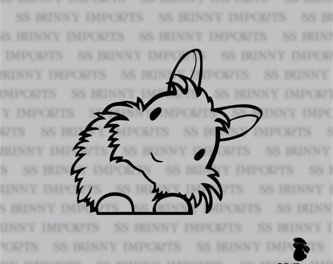 Peeking Head Tilt Bunny Decal Sticker Rabbit Car Sticker/ - Etsy