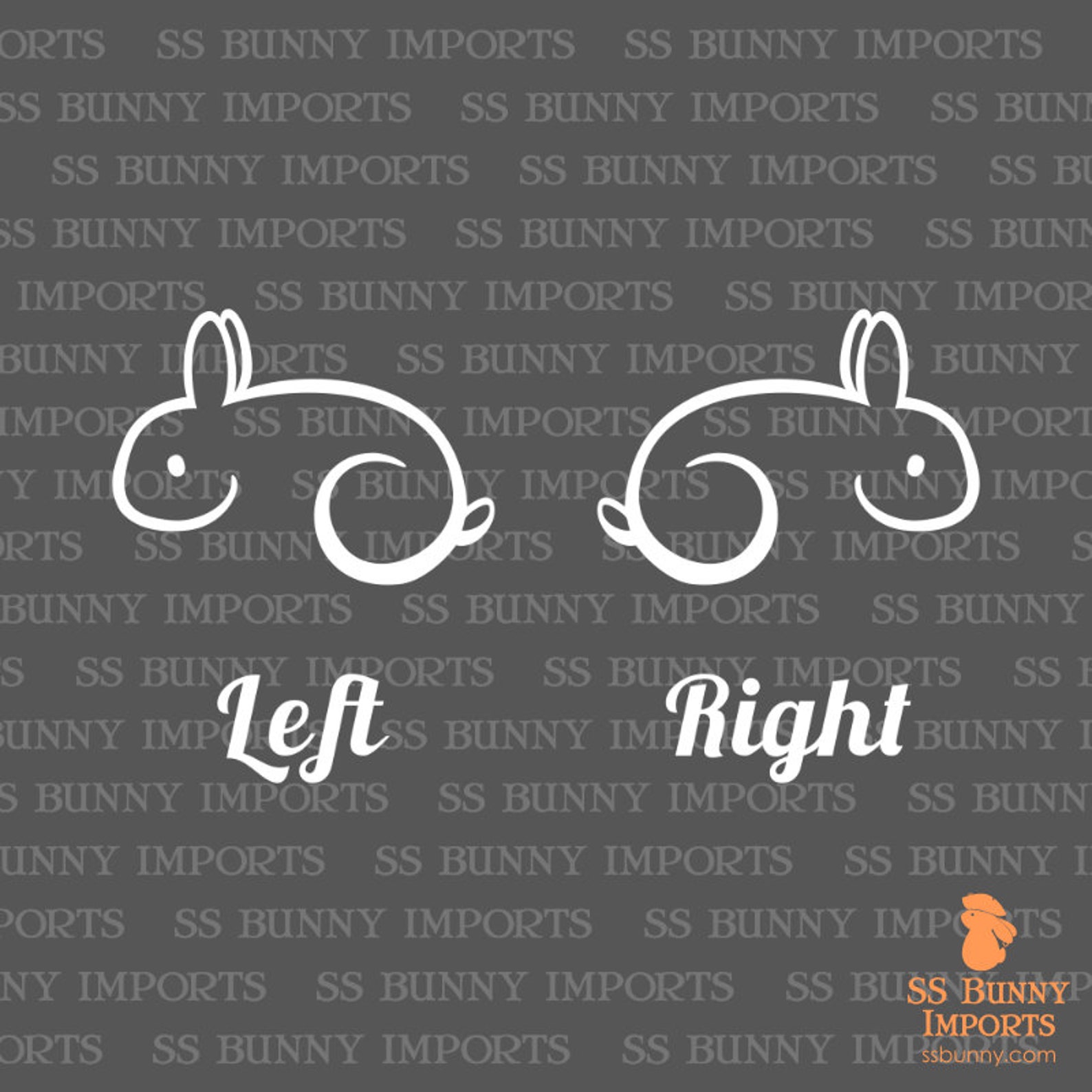 Simple Bunny Decal; Rabbit Car Sticker / Laptop Sticker / Phone Sticker ...