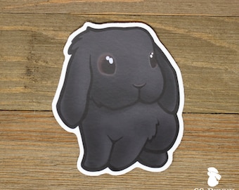 Mini Lop Rabbit Silhouette Decal Waterproof Bunny Decal - Etsy
