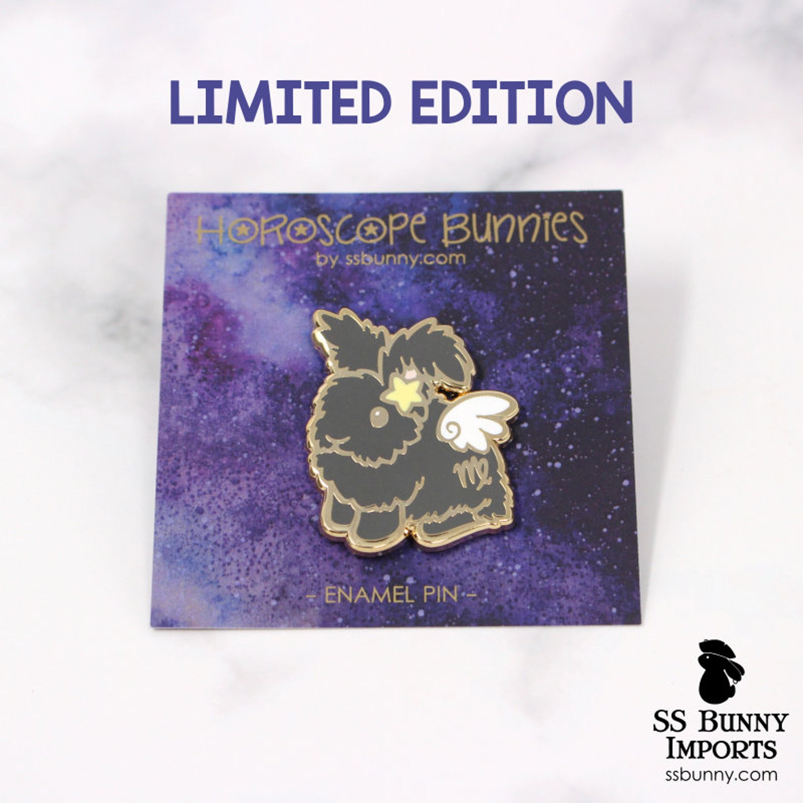 Virgo Bunny Horoscope Hard Enamel Pin Angora Lapel Pin - Etsy