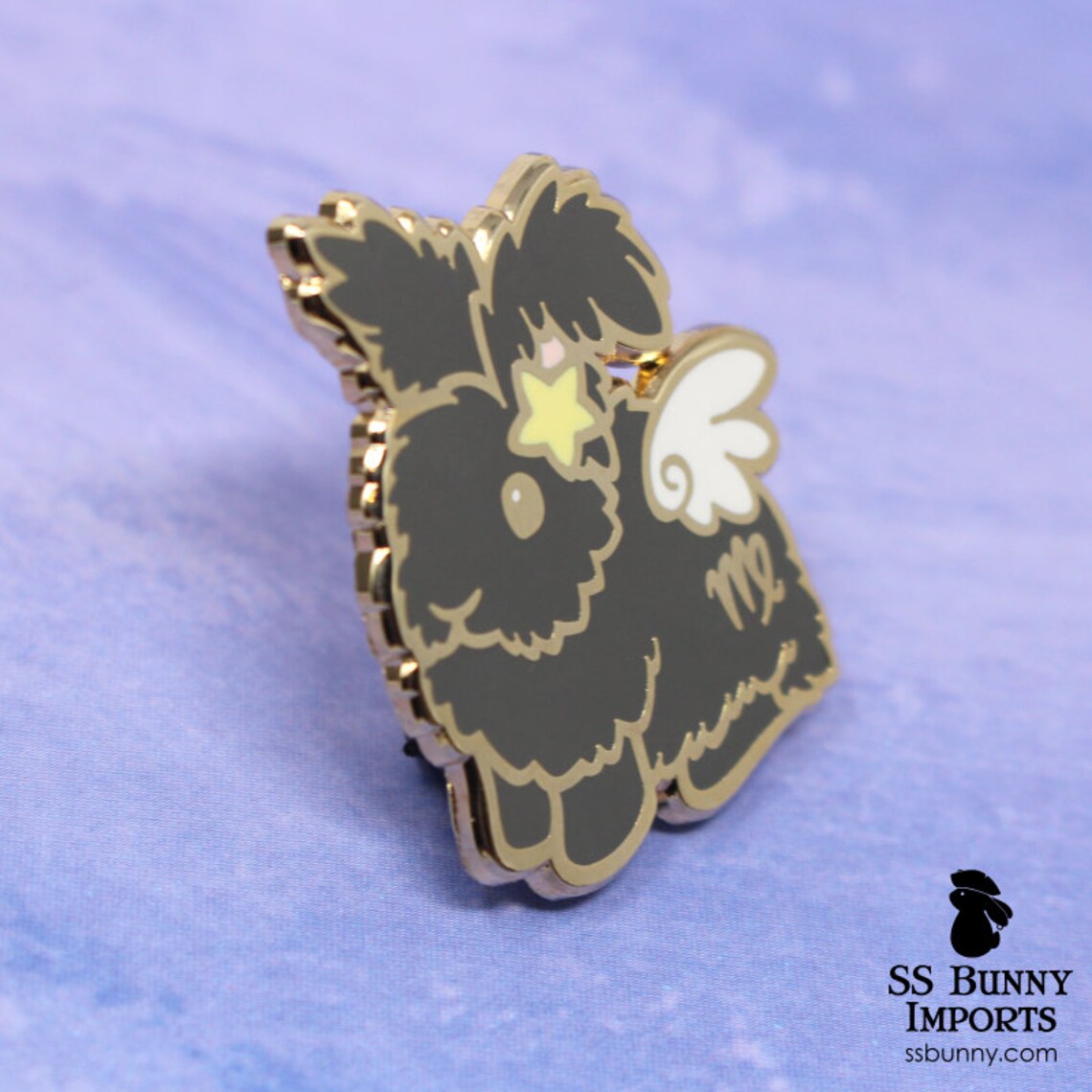 Virgo Bunny Horoscope Hard Enamel Pin Angora Lapel Pin - Etsy
