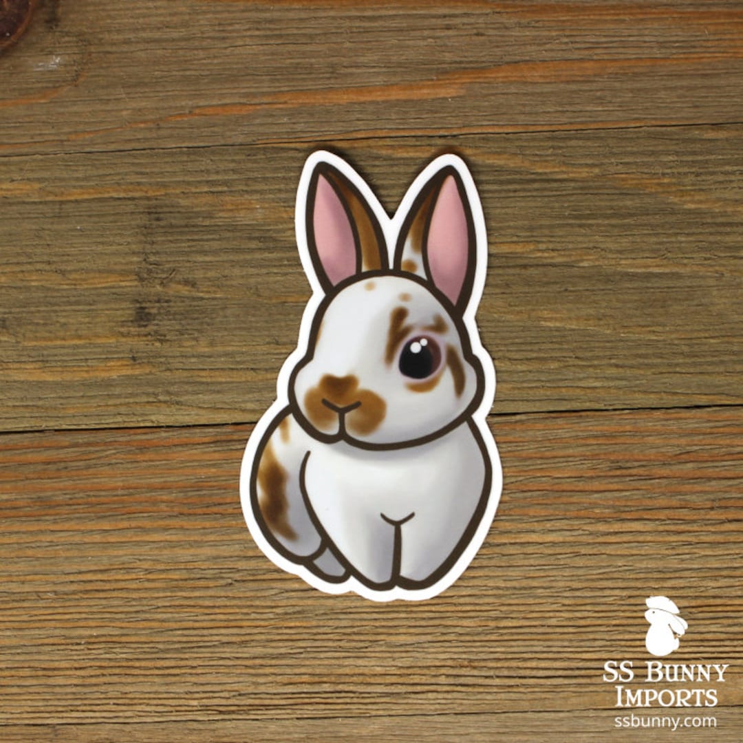 Broken Orange Bunny Sticker; Bunny Car Sticker, Rabbit Tablet Sticker ...