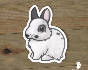 Black Bunny Angel Sticker Black Rabbit Memorial Sticker - Etsy
