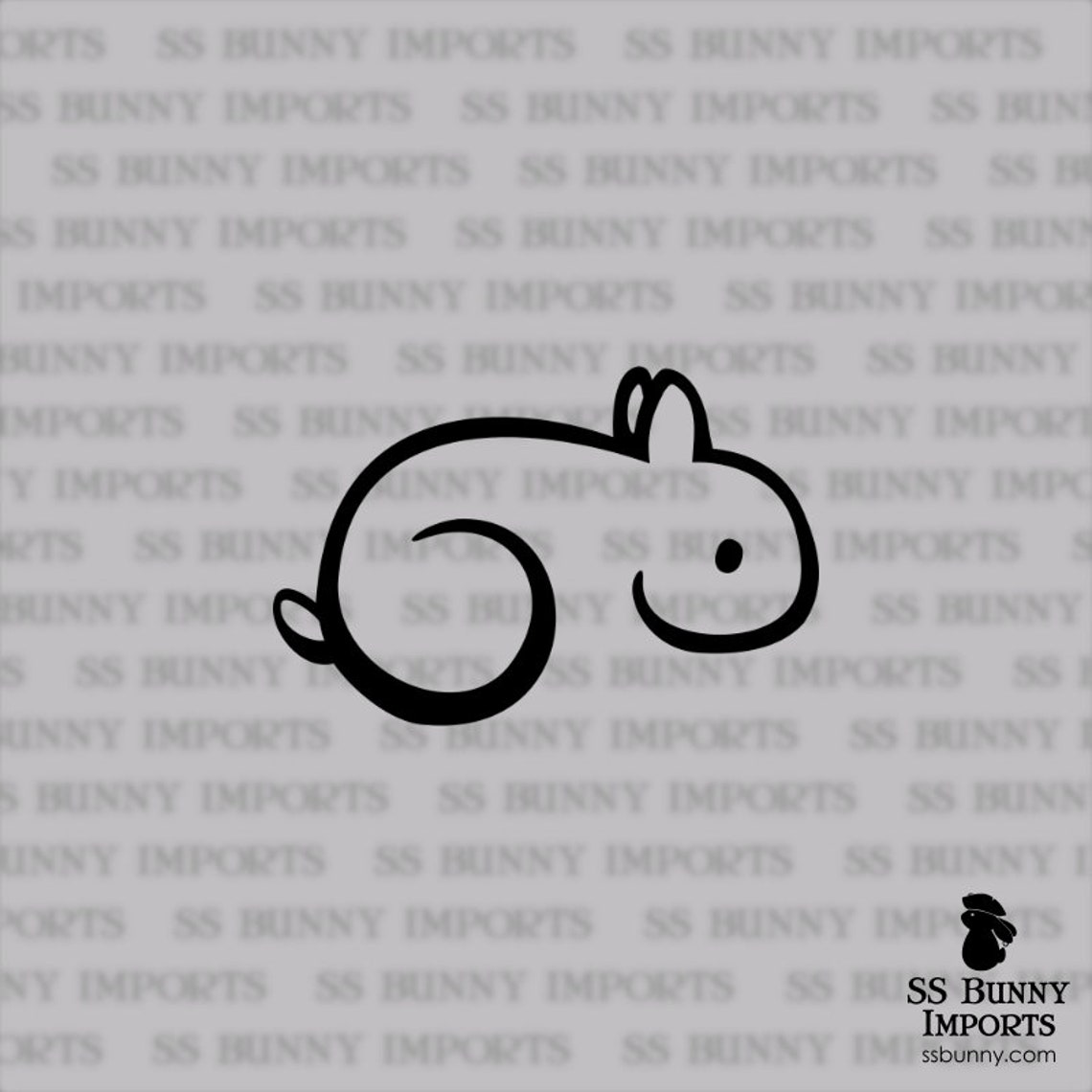 Simple Dwarf Bunny Decal; Rabbit Sticker / Car Decal / Laptop Decal ...