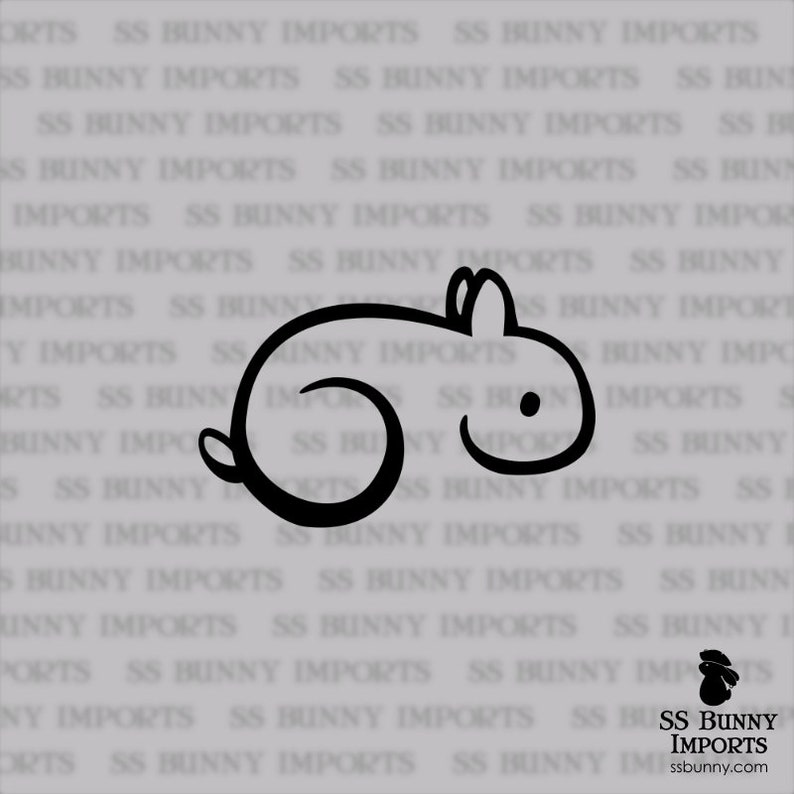Simple Dwarf Bunny Decal Rabbit Sticker / Car Decal / Laptop - Etsy