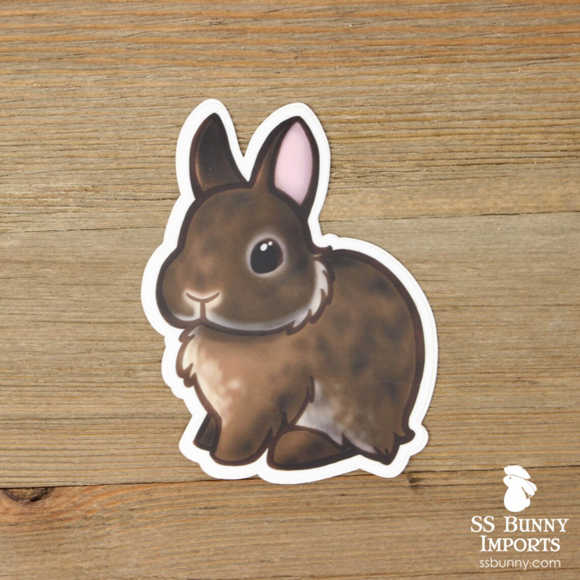 Agouti Netherland Dwarf Bunny Sticker Printed Chibi Rabbit - Etsy