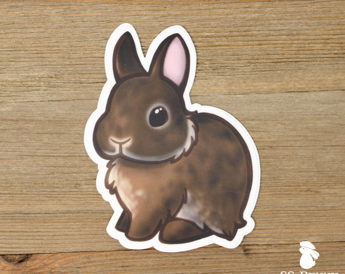 Custom Vienna-marked Netherland Dwarf Bunny Sticker Printed - Etsy