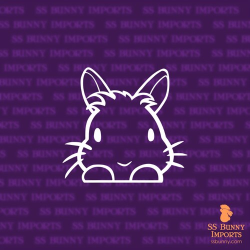 Rabbit Sticker Peeking Bunny Car Decal Rabbit Laptop Decal | Etsy