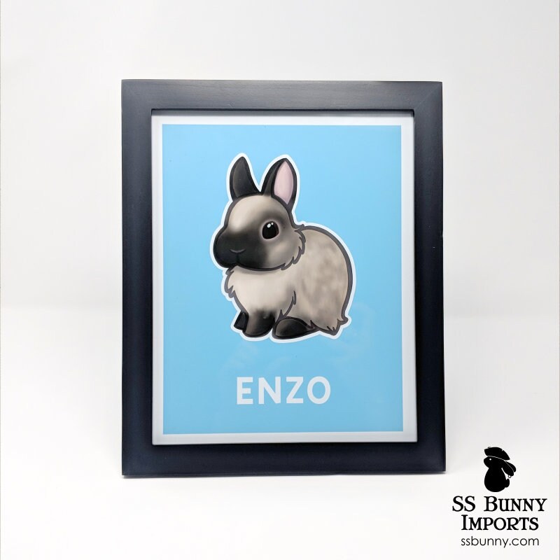Custom Dwarf Rabbit Art Print Chibi Dwarf Bunny Picture - Etsy Singapore