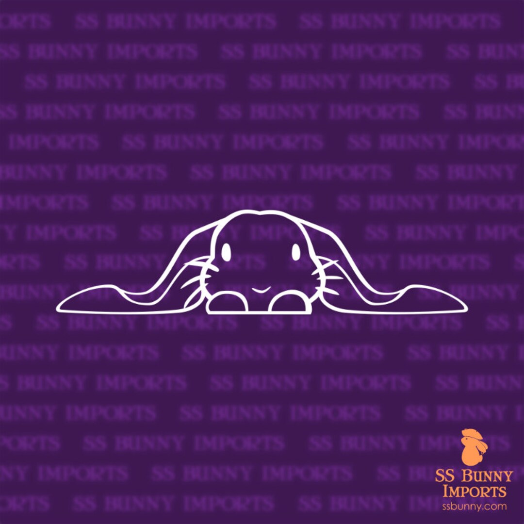 Peeking Cute Vinyl English Lop Sticker Rabbit Car Decal / Laptop Decal ...