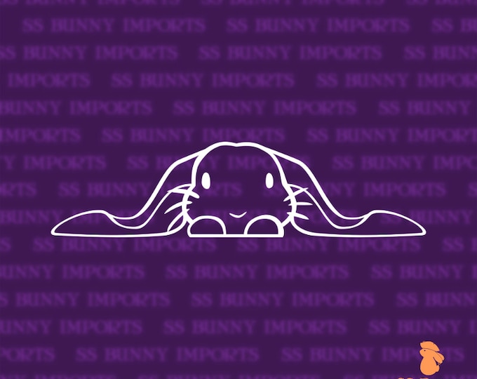 Peeking Cute Vinyl Bunny Sticker Rabbit Car Decal / Laptop - Etsy